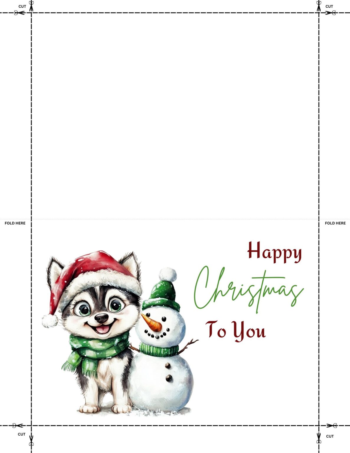 Husky Christmas Cards – PLR Prints
